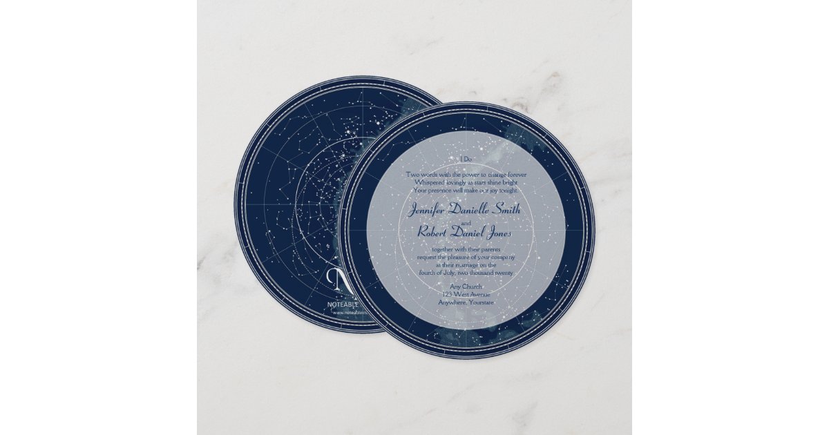 Constellation Night Sky Wedding Invitation | Zazzle