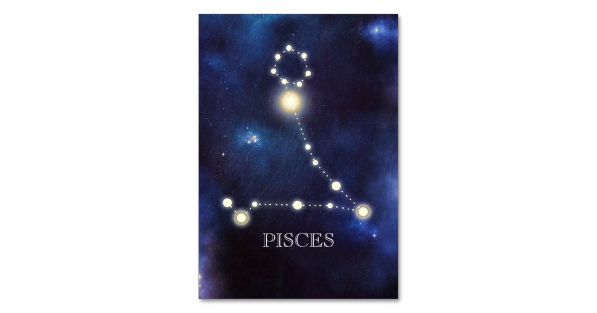 Constellation | Pisces | Wedding Table Number | Zazzle