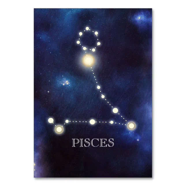 Constellation | Pisces | Wedding Table Number | Zazzle