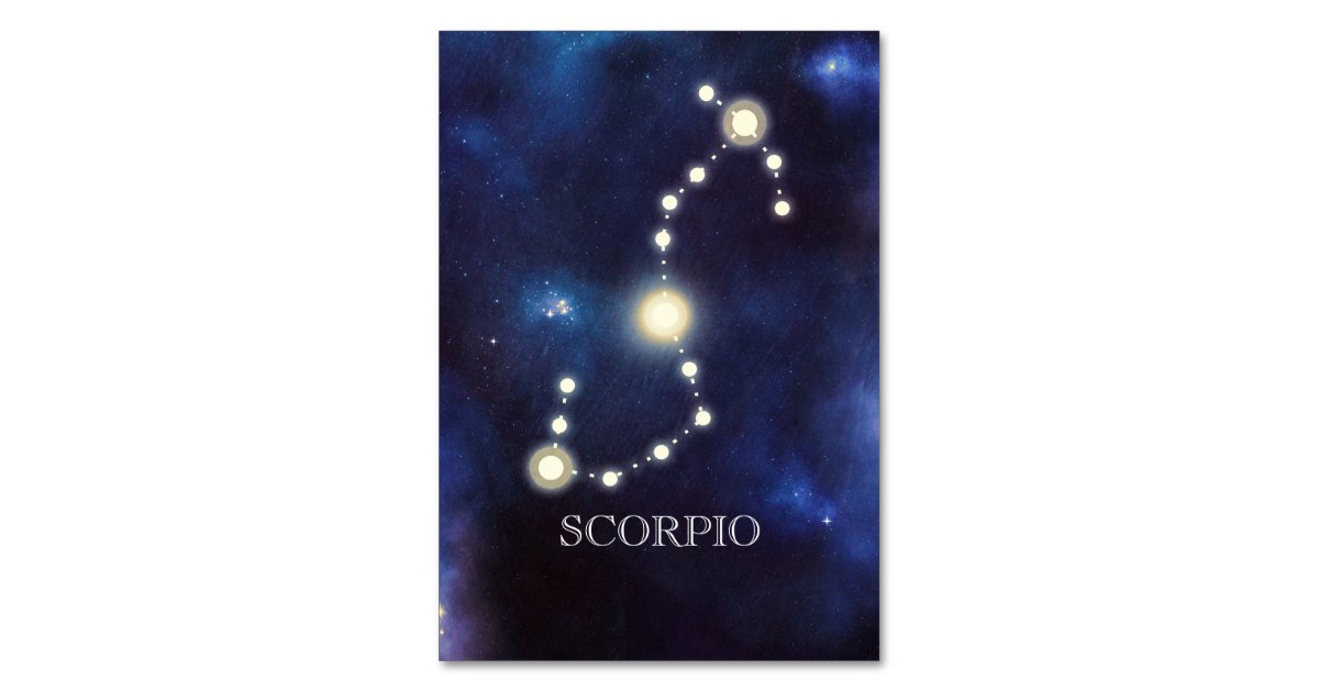 Constellation | Scorpio | Wedding Table Number | Zazzle