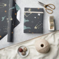 Constellation Space Theme Wrapping Paper | Zazzle