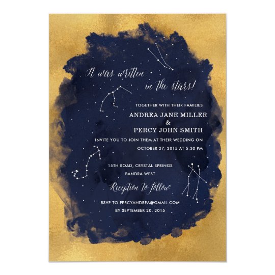 Constellation Star Celestial Wedding Invitation | Zazzle.com