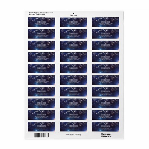 Constellation Starry Night Wedding Label | Zazzle