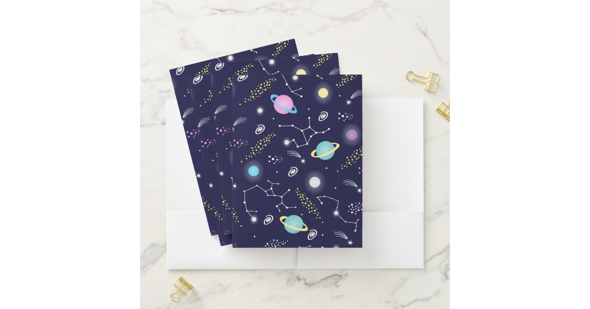 Constellations Pattern Pocket Folder | Zazzle
