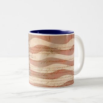 Constitution and the American flag Patriotic Two-Tone Coffee Mug | Zazzle