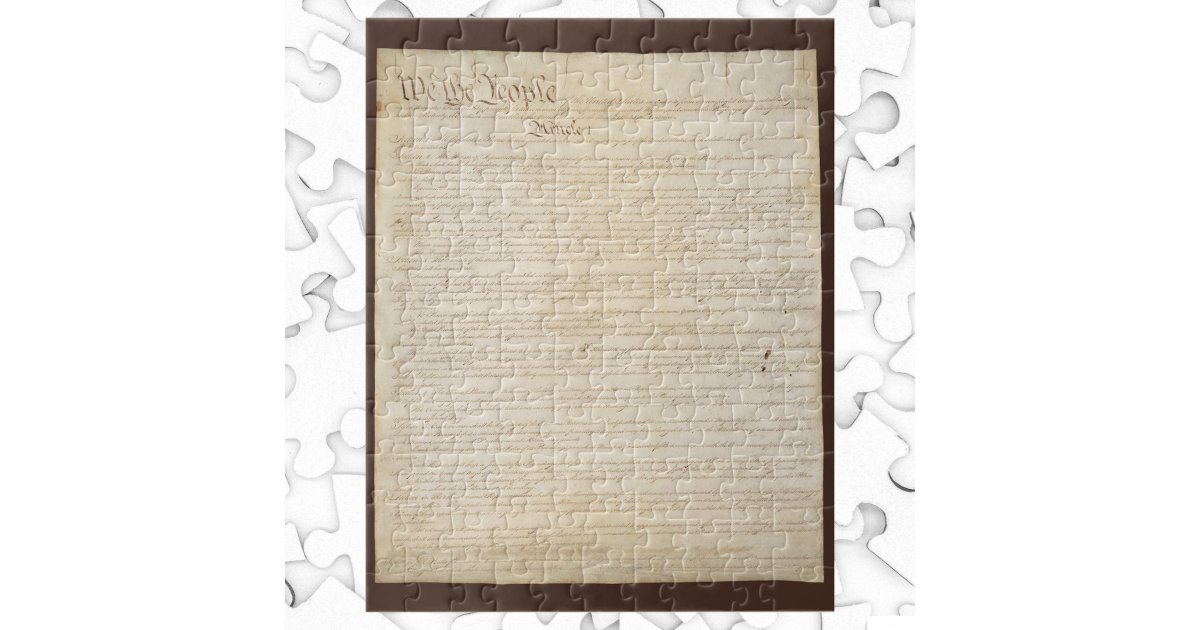 Constitution of the United States, We The People Jigsaw Puzzle | Zazzle