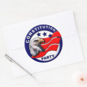 Constitution Party logo Classic Round Sticker | Zazzle