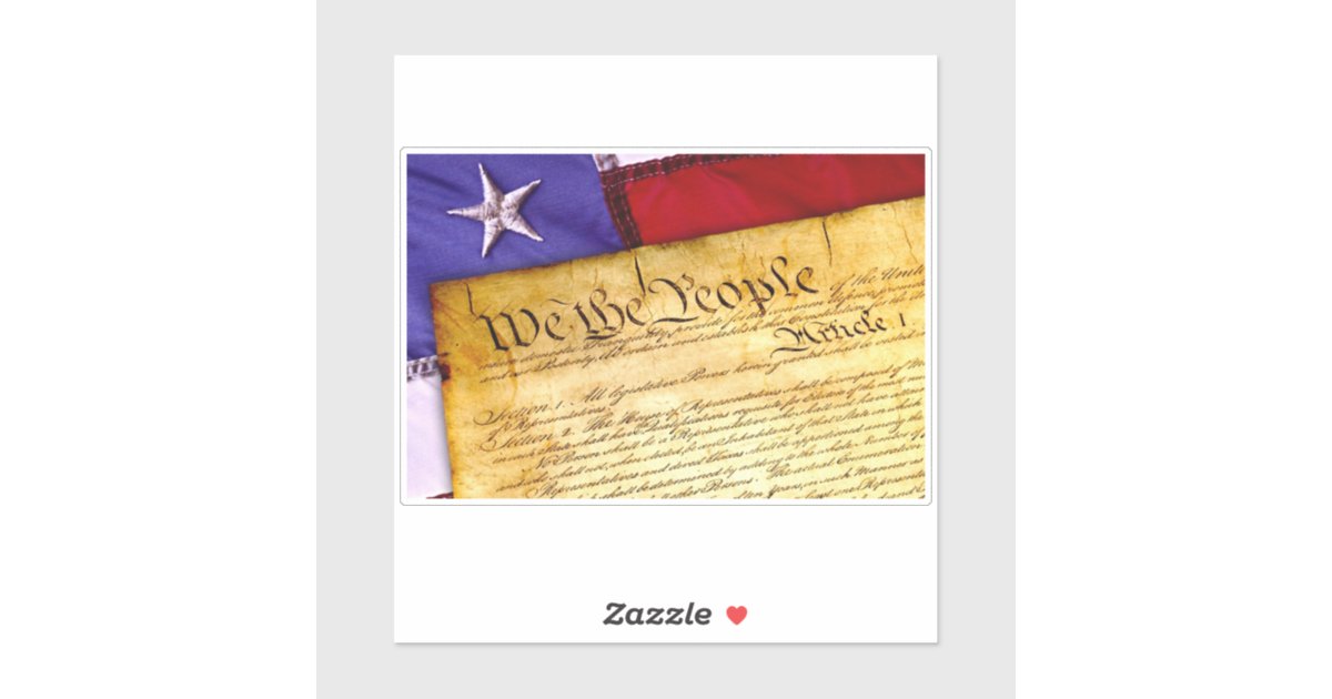 Constitution Vinyl Sticker | Zazzle
