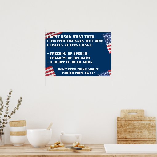 CONSTITUTIONAL RIGHTS POSTER | Zazzle
