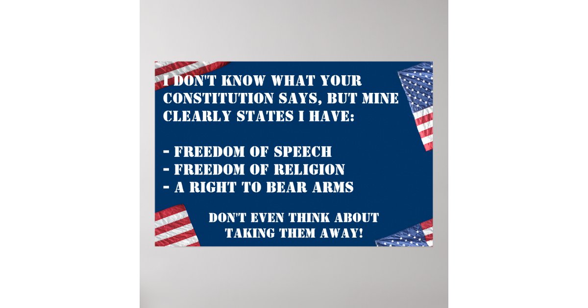 CONSTITUTIONAL RIGHTS POSTER | Zazzle