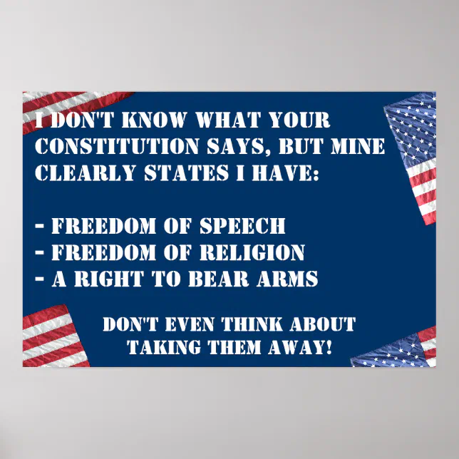 CONSTITUTIONAL RIGHTS POSTER | Zazzle