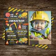 Construction 1st Birthday Photo Invitation | Zazzle