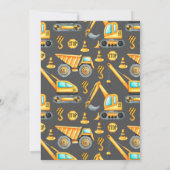 Construction 3rd Birthday Party Dump Truck Digger Invitation | Zazzle