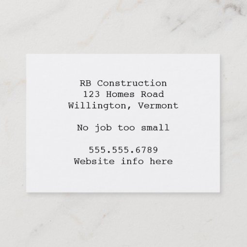 Construction and Builder's Business Card Template | Zazzle