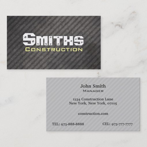 Construction and Maintenance Business Cards | Zazzle
