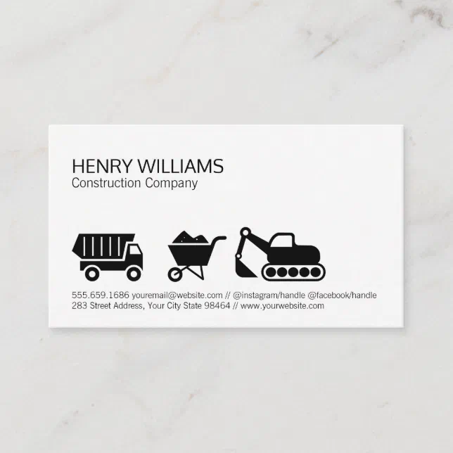 Construction Appointment Card | Zazzle