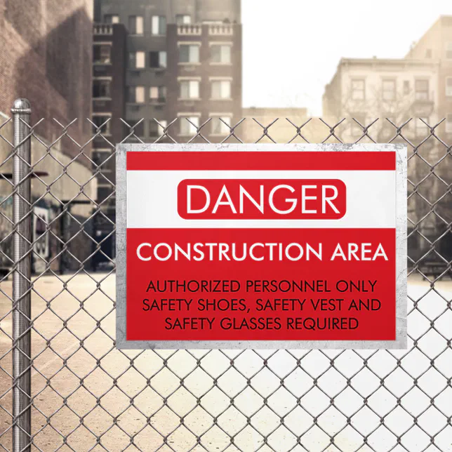 Construction Area Authorized Personnel Only Sign | Zazzle