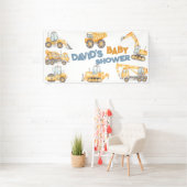 Construction Baby Shower Dump Truck Party Banner | Zazzle