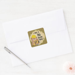 Construction Bear Big Helper Award Sticker | Zazzle