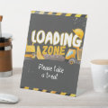 Construction Birthday - Loading Zone Pedestal Sign | Zazzle