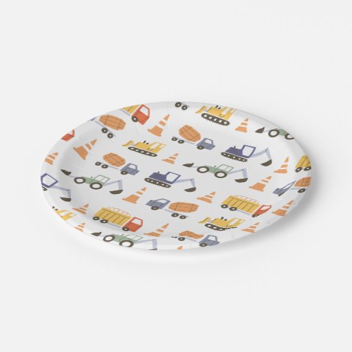 Construction Birthday Party Paper Plates | Zazzle
