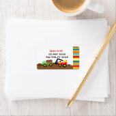 Construction Birthday Party Return Address Labels | Zazzle
