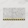 Construction | Builder Tools | Concrete Caution Business Card | Zazzle