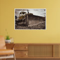Construction Bulldozer Poster | Zazzle