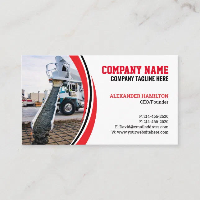 Construction Business Card (Concretes) Editable | Zazzle