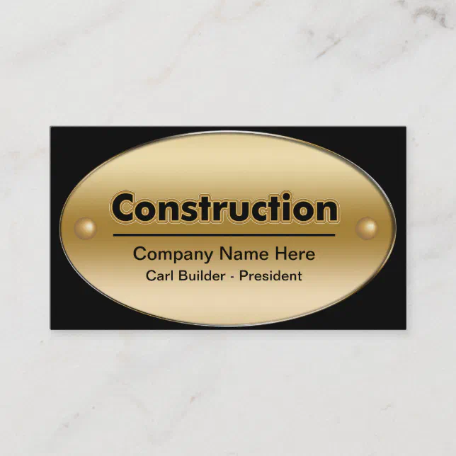 Construction Business Cards | Zazzle
