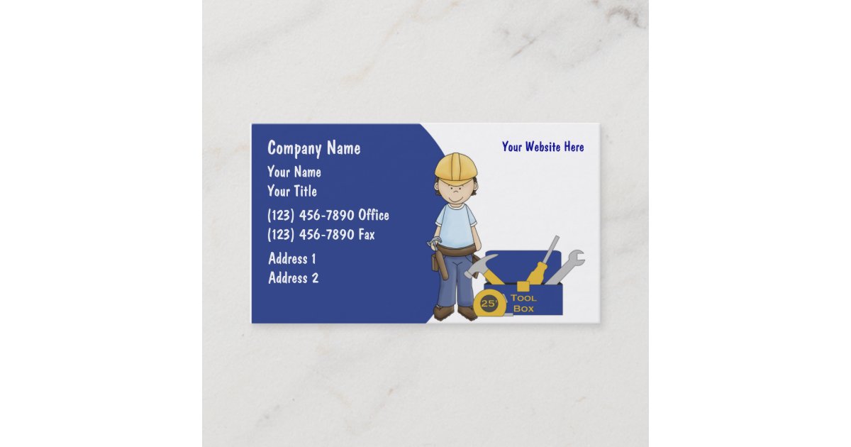 Construction Business Cards | Zazzle