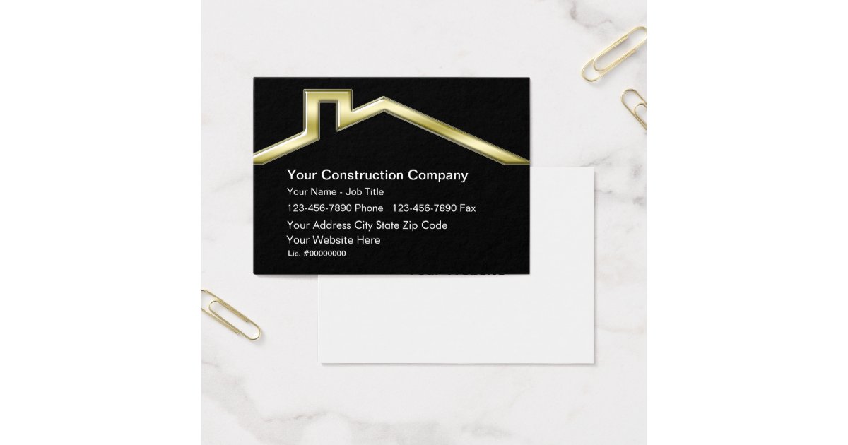 Construction Business Cards | Zazzle