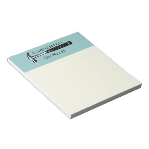 Construction Carpenter Handyman Notepad | Zazzle