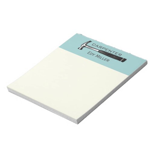 Construction Carpenter Handyman Notepad | Zazzle