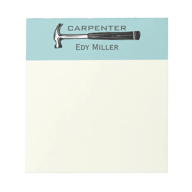 Construction Carpenter Handyman Notepad | Zazzle