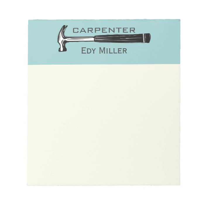 Construction Carpenter Handyman Notepad | Zazzle.com