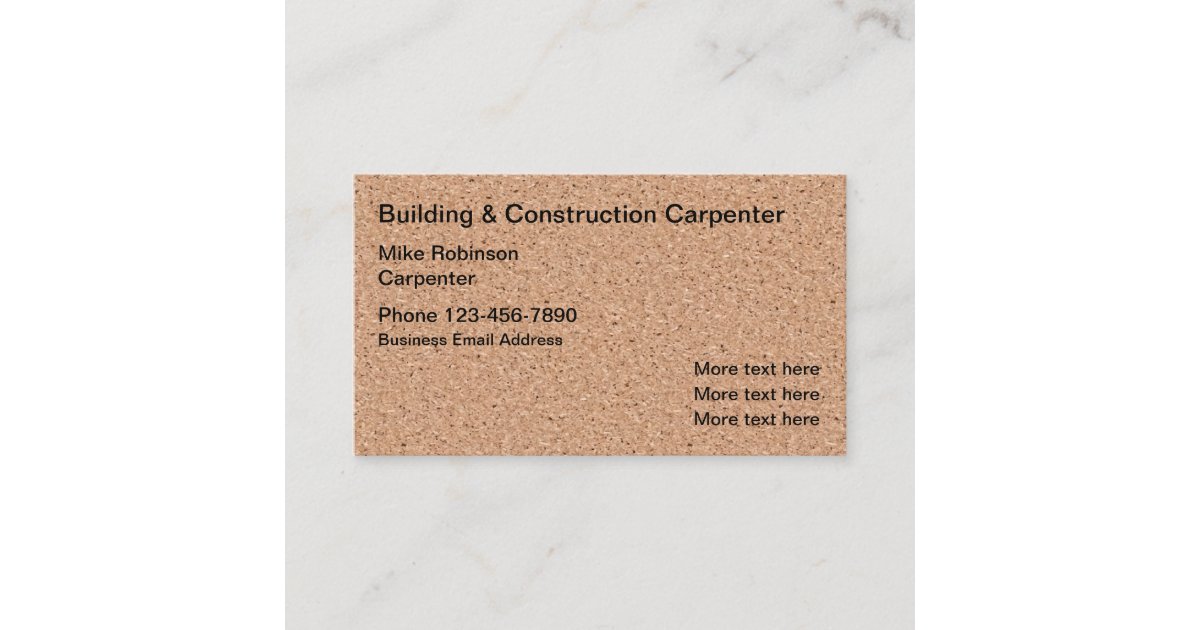 Construction Carpenter Plywood Business Cards | Zazzle