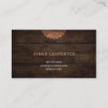 Construction Carpenter Wooden dark rustic timber Business Card | Zazzle