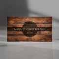 Construction Carpenter Wooden dark rustic timber Business Card | Zazzle