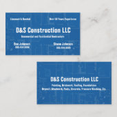 Construction Company Blueprint Business Card | Zazzle