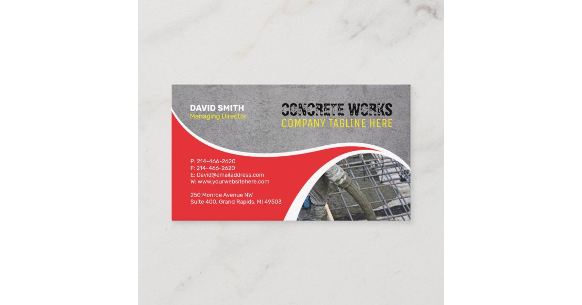 Construction Company Business Card | Zazzle