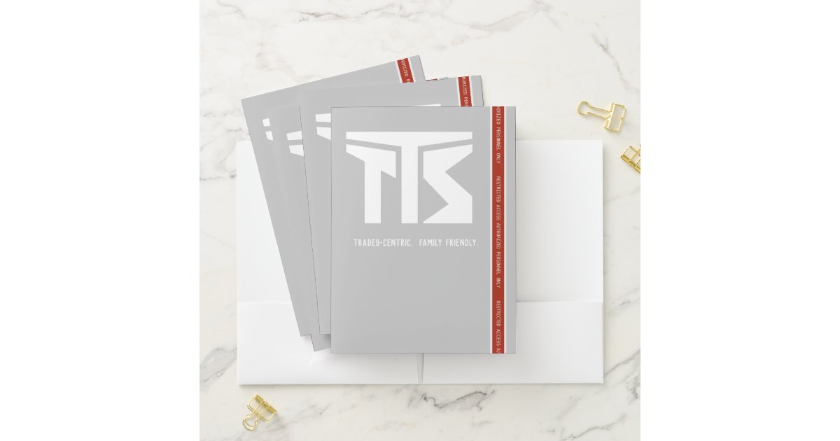 Construction Company Presentation Folder | Zazzle