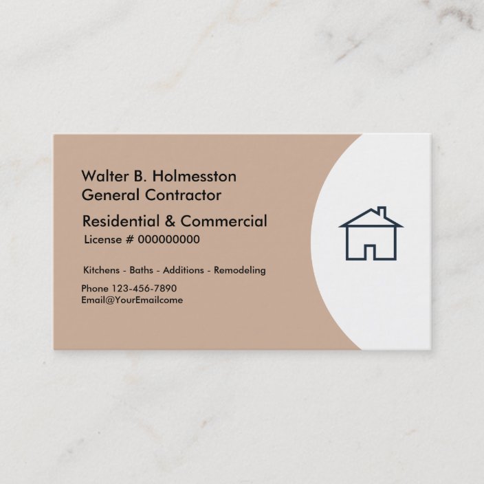 Construction Contractor Business Cards | Zazzle.com