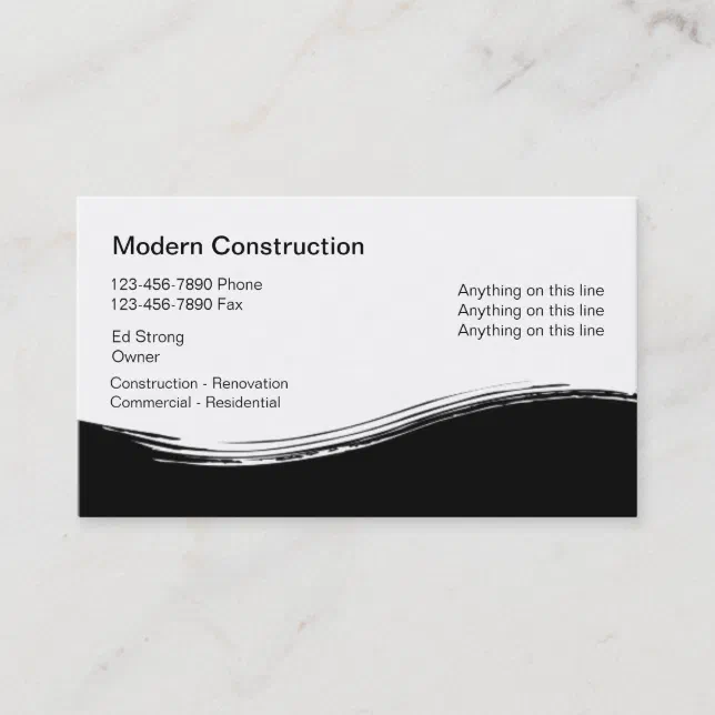 Construction Contractor Business Cards Unique | Zazzle