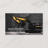 Construction Contractor Excavator Plant Operator Business Card | Zazzle
