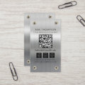 Construction Contractor Logo QR Code Social Business Card | Zazzle