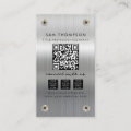Construction Contractor Logo QR Code Social Business Card | Zazzle