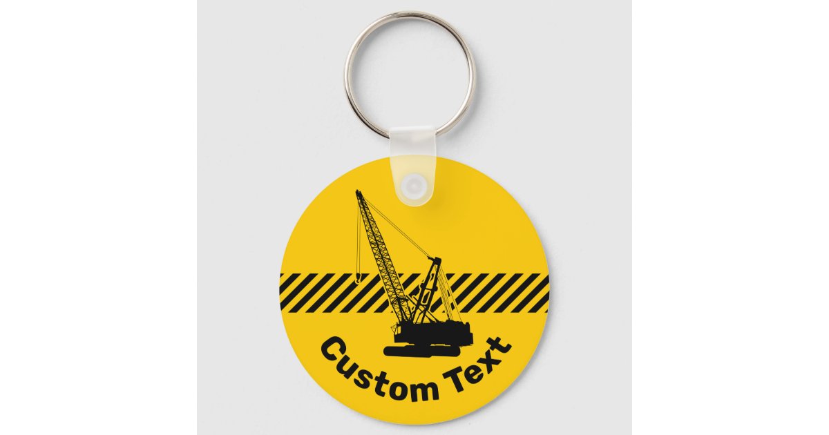 Construction Crane Keychain | Zazzle
