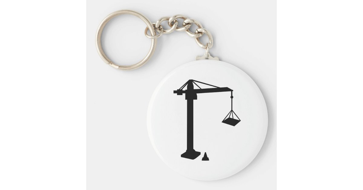 Construction crane keychain | Zazzle