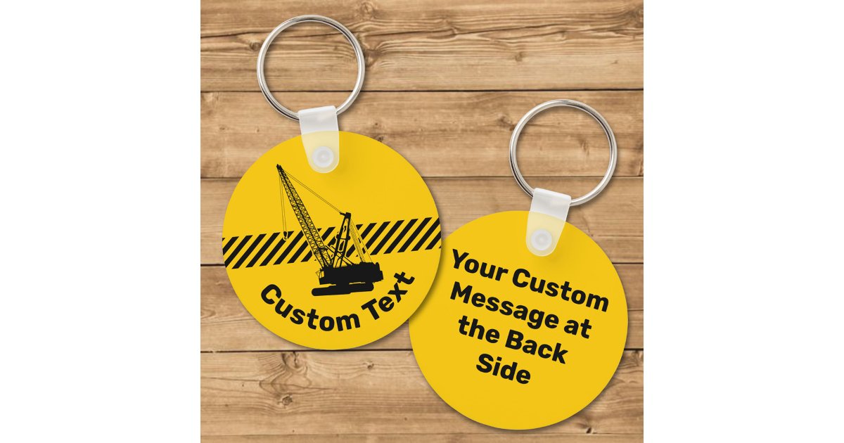 Construction Crane Keychain | Zazzle